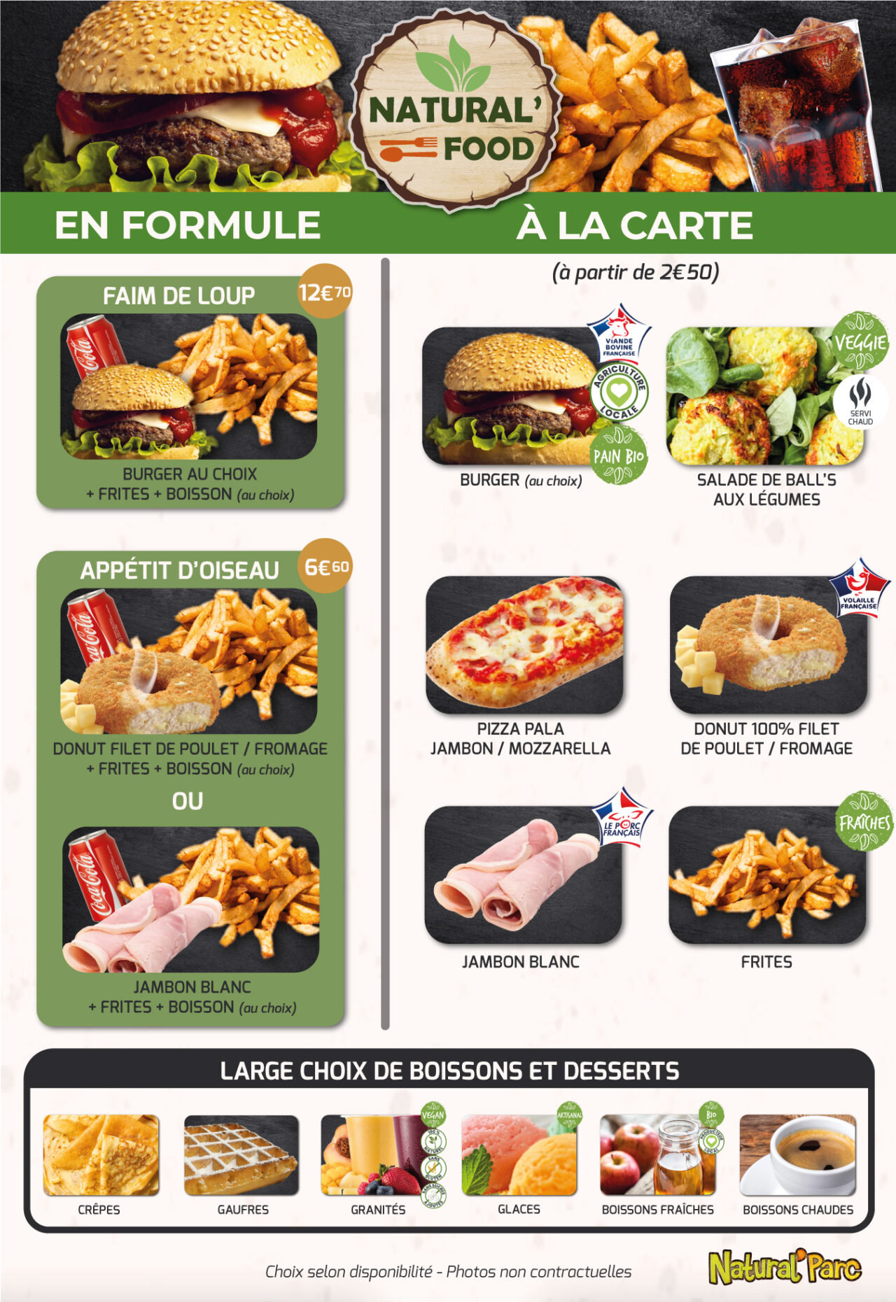 Restauration - Manger à Natural' Parc